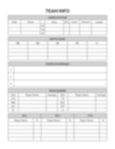 Basketball Scouting Report Template Hoop Mentality