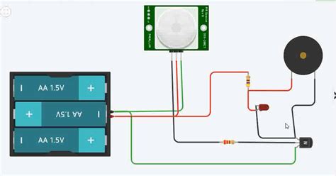 Pir Motion Sensor Arduino Circuit Diagram