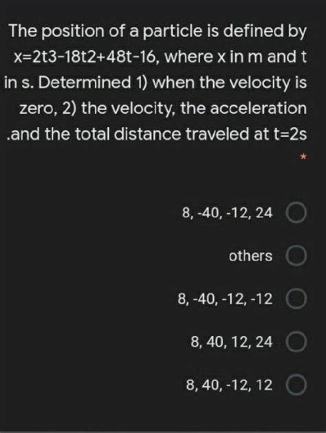 Solved The Position Of A Particle Is Defined By Chegg