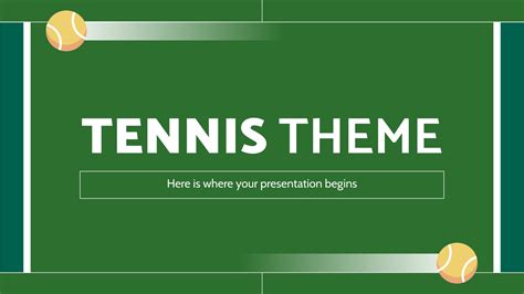 Tennis Theme Google Slides PowerPoint Template