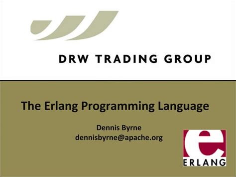 The Erlang Programming Language Ppt