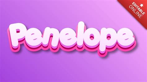 Penelope Pink 3d Text Effect Generator