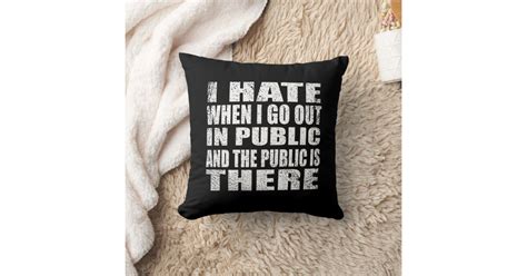 Funny Sarcastic Slogan Adult Humor Introvert Throw Pillow Zazzle