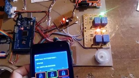 smart home automation and security system using arduino pir sensor and camera with sms alert at