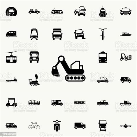 굴 삭 기 아이콘입니다 웹 및 모바일에 대 한 전송 아이콘 유니버설 세트 건설 산업에 대한 스톡 벡터 아트 및 기타 이미지