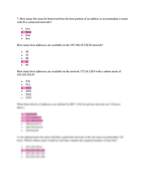 Solution Ccna Subnetting Question And Answers Studypool