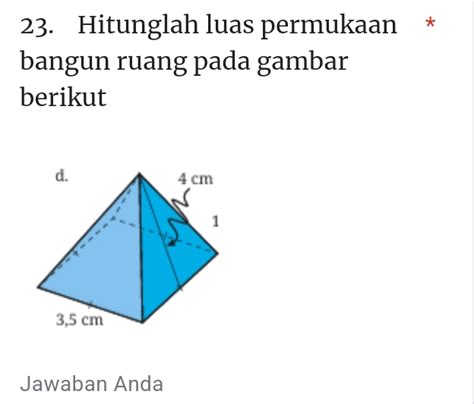 Hitunglah Luas Permukaan Bangun Ruang StudyX