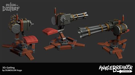 Artstation Dwarf Gatling Stylized