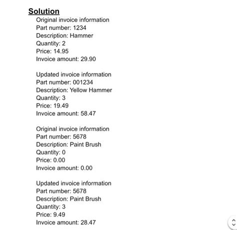 solved create a class called invoice that a hardware store