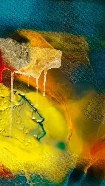 물이 떨어지는 색채의 생동감 넘치는 추상 표현주의 그림 · 무료 스톡 사진