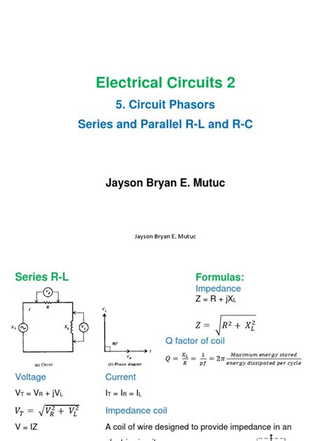Circuit Phasors R L And R C Pdf Series And Parallel Circuits