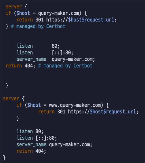 Nginx에서 를 로 Redirect 하기