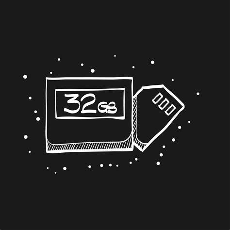 Compact Flash And SD Card Doodle Sketch Illustration 38044616 Vector Art At Vecteezy