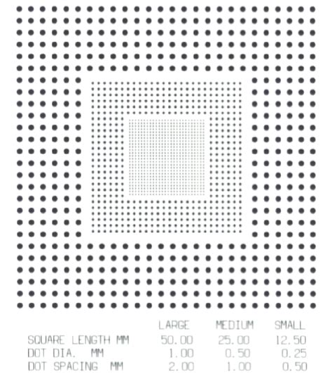 A Resolution Test Chart Imaged By The Line Scan Raman Imaging System