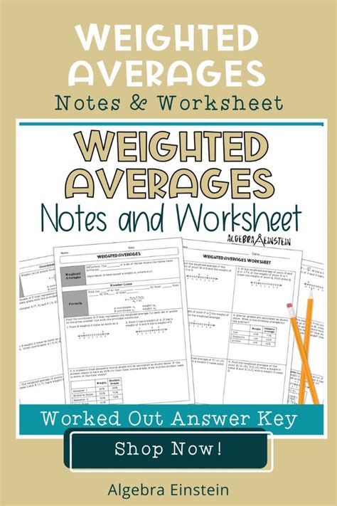 Weighted Average Worksheet