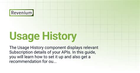 Usage History Revenium Developer Docs