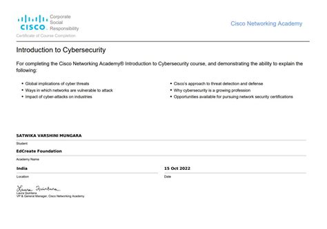 Satwika Varshini M On Linkedin Cisconetworkingacademy Cisco Ciscocertification Cybersecurity