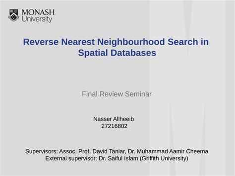 Pdf Slides About My Research Topic Reverse Nearest Neighbourhood