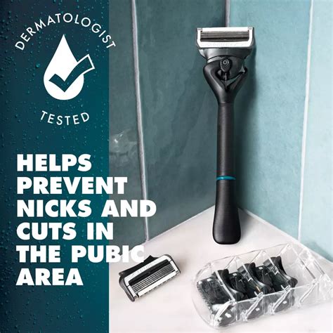 Gillette Intimate Pubic Hair Razor For Men 1 Razor Handle 2 Razor Blade Refills Shop Razors