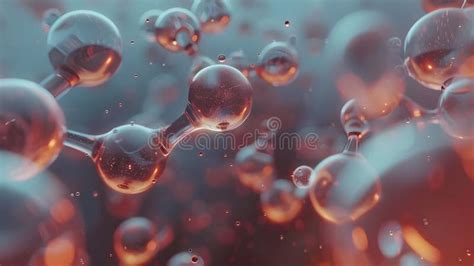Abstract 3d Render Of Molecular Structure Stock Illustration