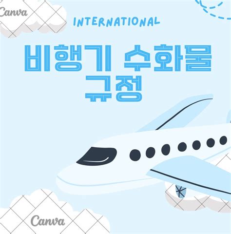 비행기 기내 수화물 크기 규정 액체 용량 기준 반입금지 물품 파헤치기 네이버 블로그