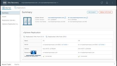 Vsphere Replication Pair Site Mastering VMware