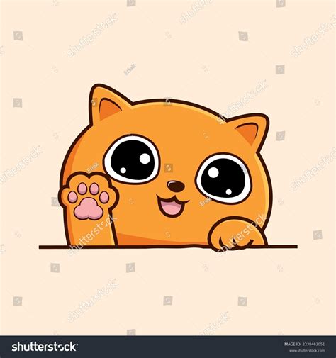 Solid Orange Cat Cartoon Cute Cat Stock Vector Royalty Free 2238463051 Shutterstock