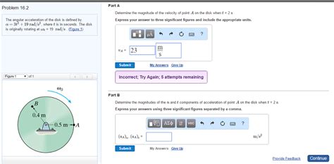 Solved The Angular Acceleration Of The Disk Is Defined By