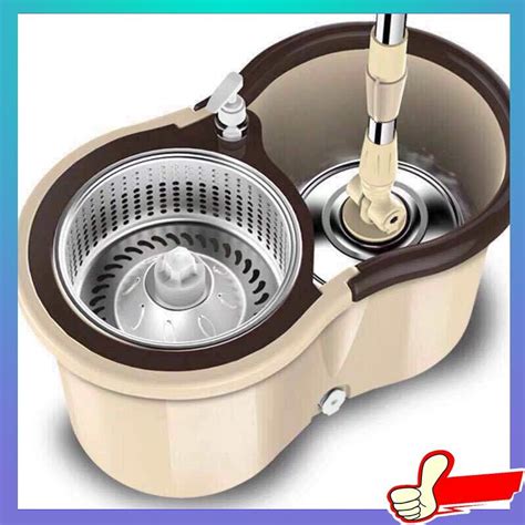 Mop Lantai Viral 抹地拖把 Spin Mop Set Baldi Pel Putar Isi Rumah Baldi Pel