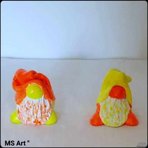 Гномчета джуджета от глина Сувенир Ръчно изработени Коледни играчки гномчета