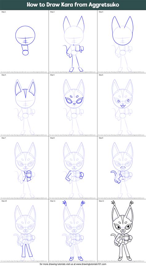 How To Draw Kara From Aggretsuko Aggretsuko Step By Step