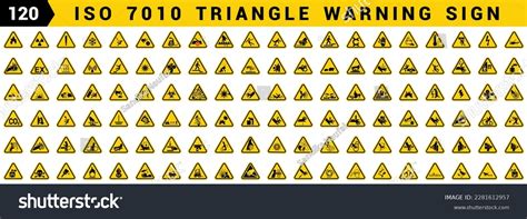 Set Of Vector Warning Signs Symbols Iso 7010 Standard 40 Off