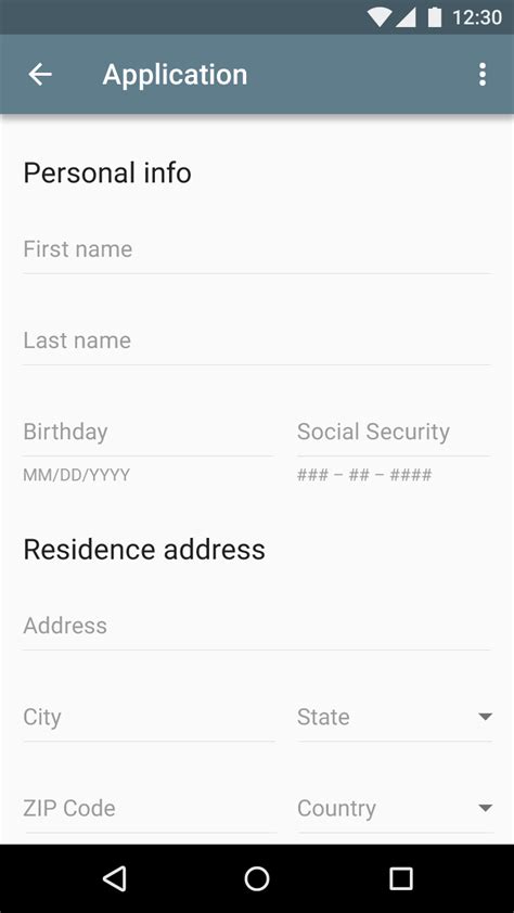 Errors Patterns Material Design