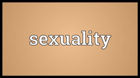Sexuality Meaning YouTube