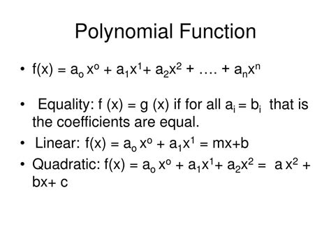 PPT Polynomial Function PowerPoint Presentation Free Download ID