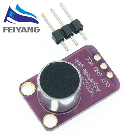 Max9814 Microphone Agc Amplifier Board Sound Sensor Module Auto Gain