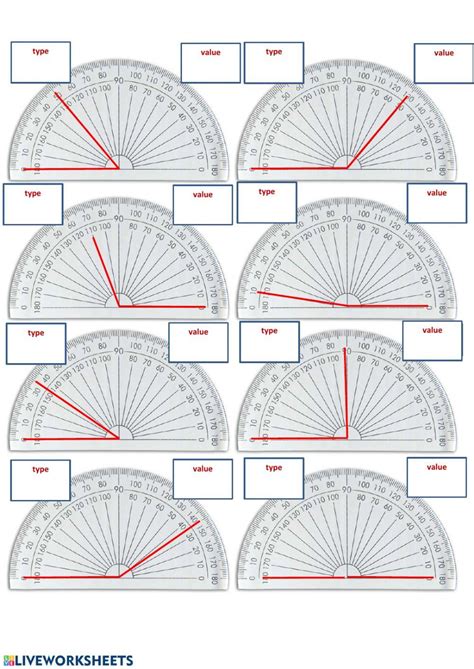 protractors and angles alex ch live worksheets