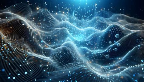 3d Abstract Network Technology Background With Flowing Particles Premium Ai Generated Image