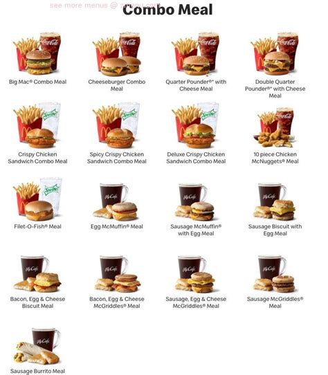 Menu At Mcdonalds Fast Food West Kelowna