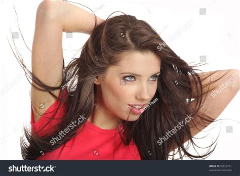 Happy Sexy Woman Smiling Isolated Over Stock Photo Shutterstock