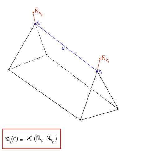 Discrete Geodesic Curvature Along An Edge Of A Polyhedral Surface Download Scientific Diagram