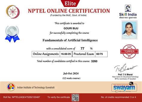 Gouri Biju On Linkedin Artificialintelligence Nptel Iitguwahati Learningjourney Ai