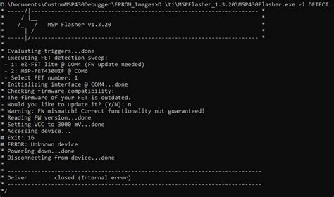 MSP F S HT EZ FET Firmware Build MSP Low Power Microcontroller Forum MSP Low Power