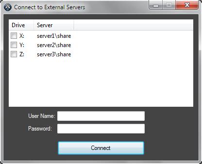 How To Create GUI Window For Connecting Network File Share And Adding