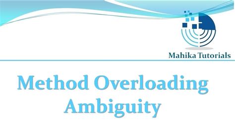 Core Java 26 Method Overloading And Ambiguity Youtube