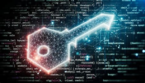 Premium Ai Image Abstract Glowing Key On Digital Background Security Concept Generative Ai