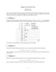 Sample Mt Logic Sample In Class Mid Term Philosophy 12A October 17 2008 This Is A Sample In