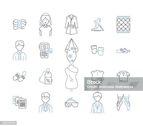 쇼핑 센터 개요 아이콘 컬렉션입니다 쇼핑몰 소매점 쇼핑 아울렛 상점 바자회 아케이드 벡터 및 일러스트레이션 개념 세트 시장 센터 플라자 선형 표지판 Brand Name