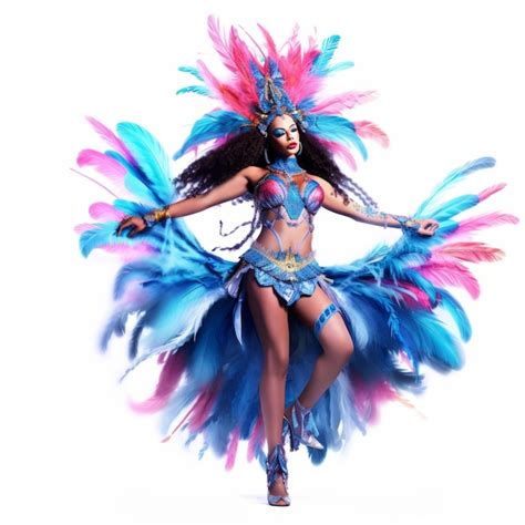 Premium Photo Brazilian Wearing Samba Costume