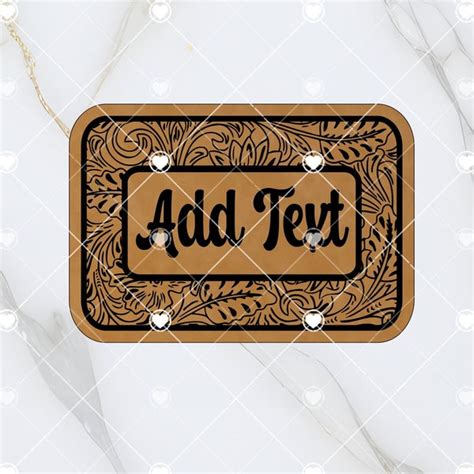 Leather Tooled Hat Patch Patterns Etsy